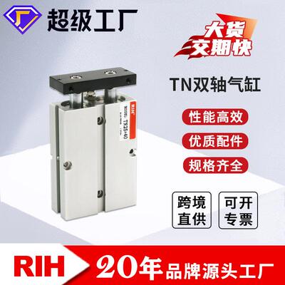 RIH瑞亨 TN导杆气缸 亚德客型双轴双杆汽缸 新能源非标气动气缸