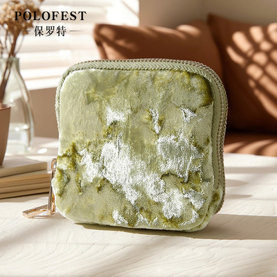 2026明星同款文玩收纳包渐变鎏金苔黄手镯水晶手串首饰收纳包高档