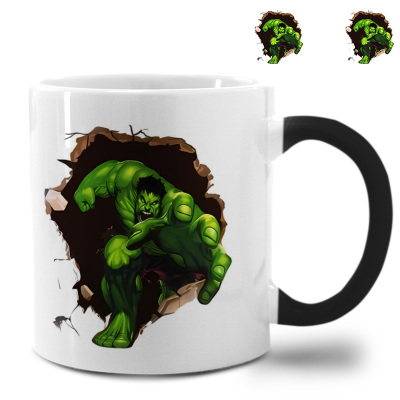复仇者联盟4 Hulk浩克绿巨人复古搞怪礼盒陶瓷水杯马克杯变色杯