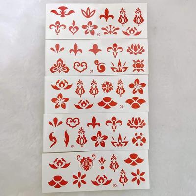 2023新品眉心贴眉心贴纹身贴女防水持久古装汉服国风红色纹身贴