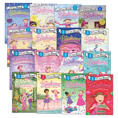 英文原版 Pinkalicious 粉红控系列16册 I Can Read Level 1分级阅读 寻宝游戏 幼儿园真好玩 生日快乐 英文版 进口英语原版书籍