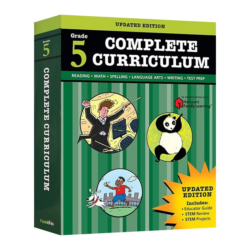 英文原版 Complete Curriculum Grade5哈考特小学5年级英语教辅 Flash Kids Harcourt Family ...
