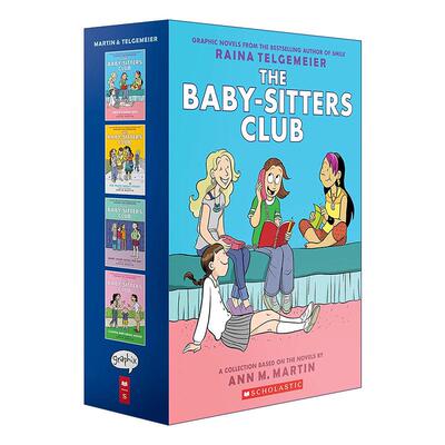 英文原版 The Baby-Sitters Club Graphix Collection 保姆俱乐部全彩漫画1-4册盒装 英文版 进口英语原版书籍