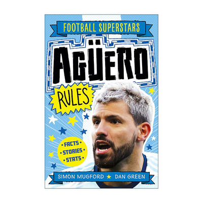 英文原版 Football Superstars Agüero Rules 足球明星特辑 塞尔希奥阿圭罗 儿童运动人物科普百科 英文版 进口英语原版书籍