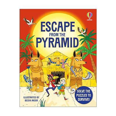 英文原版 Usborne Escape from the Pyramid 逃离金字塔 尤斯伯恩儿童趣味游戏书 精装 英文版 进口英语原版书籍