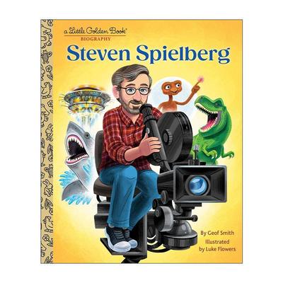 英文原版 Steven Spielberg Little Golden Book Biographies 史蒂文·斯皮尔伯格传记 大白鲨 头号玩家导演 兰登书屋精装小金书