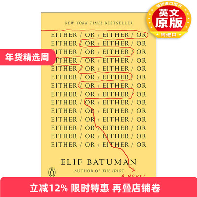 英文原版小说 Either/Or 非此即彼 普利策奖入围作家 白痴作者Elif Batuman新作 英文版 进口英语原版书籍