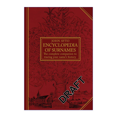 英文原版 Encyclopedia of Surnames 姓氏大全 单词起源作者约翰·艾托 英语姓氏历史起源 英文版 进口英语原版书籍