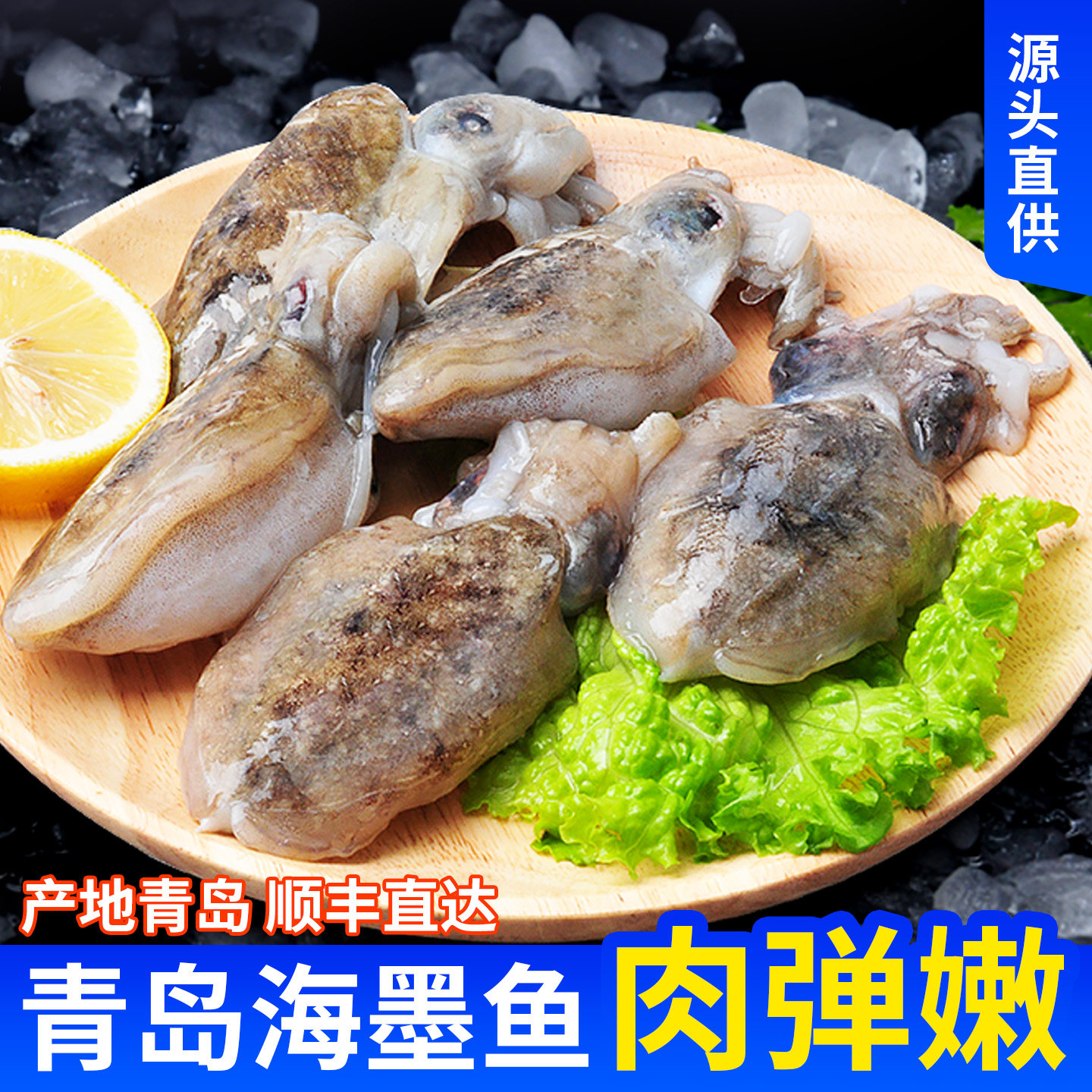 新货青岛大墨鱼新鲜墨鱼仔超大号冷冻海鲜鲜活水产乌贼目鱼3斤鲜