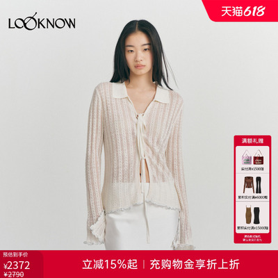 roderic wong x LOOKNOW设计师品牌2026年春夏新品针织系带上衣