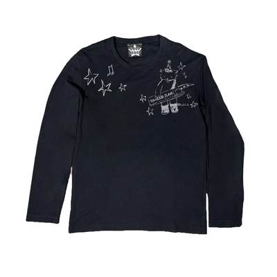 手绘HandPainted美式蜘蛛长袖纯棉hiphop病娇Yandere黑红blackre