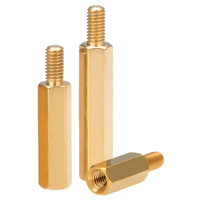 黄铜六角单头螺纹柱阴阳隔离柱