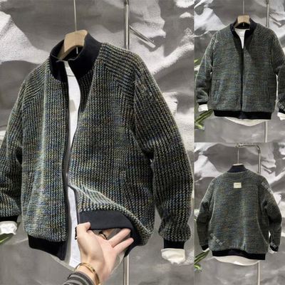 加绒加厚外套男冬季保暖立领