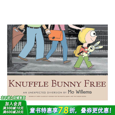 【预售】自由的毛绒兔子：意想不到的转移 Knuffle Bunny Free: An Unexpected Diversion 英文儿童插画故事绘本 进口童书