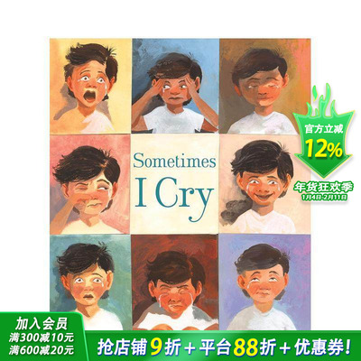 【预售】有时我会哭 Sometimes I Cry 英文儿童插画故事绘本 进口童书
