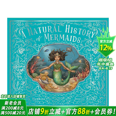 【预售】英文原版 美人鱼的自然史 A Natural History of Mermaids 精装艺术插画绘本 10岁以上 知识百科 进口儿童图书 善优童书