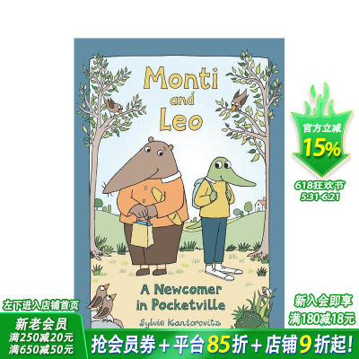 【预售】蒙蒂和里奥：口袋村的新成员 Monti and Leo: A Newcomer in Pocketville 英文儿童漫画故事 英语拓展阅读进口书