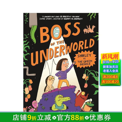 【预售】【冥界老大】苐1册：雪莉大战绿魔Boss of the Underworld:Shirley vs the Green Menace英文儿童漫画故事书英语拓展阅读