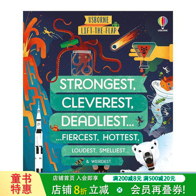 【现货】英文原版 【翻翻书】更坚强/更聪明/更致命的 Strongest, Cleverest, Deadliest 奇妙世界百科 进口图书 善优童书