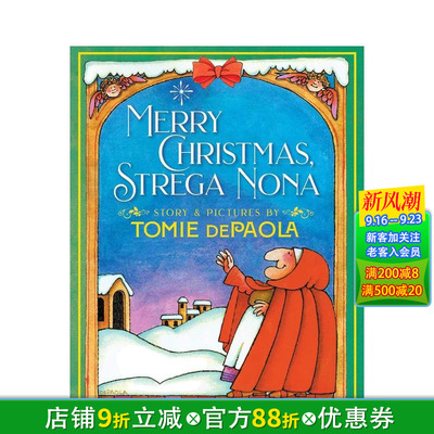 【预售】圣诞快乐 斯特雷加-诺娜 Merry Christmas  Strega Nona 精装英文儿童插画故事绘本 进口童书