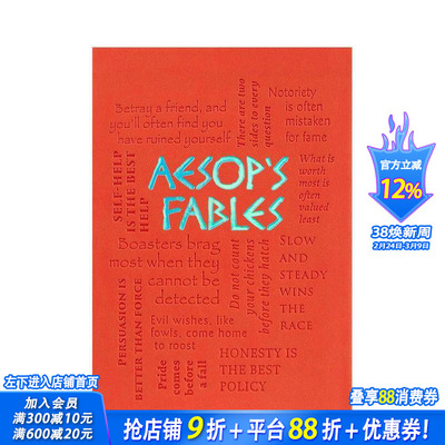 【预售】【字云经典】伊索寓言 【Word Cloud Classics】Aesop's Fables 原版英文文学 特殊书口 压纹封面 正版进口书