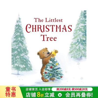 【预售】小小的圣诞树 The Littlest Christmas Tree 英文儿童插画故事绘本 进口童书