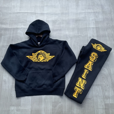 SaintMichael潮连帽衫加绒卫衣