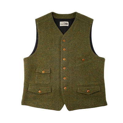 英式粗花呢羊毛猎装马甲