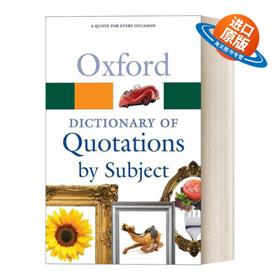 英文原版 Oxford Dictionary of Quotations by Subject 牛津学科引语词典 英文版 进口英语原版书籍