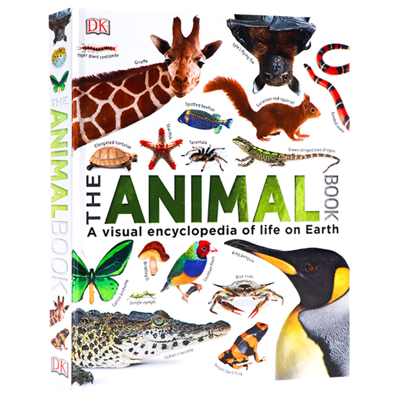 英文版 The Animal Book A Visual Encyclopedia of Life 动物大全视觉百科 9-12岁儿童动物知识科普认知读物 英文版 进口英语书籍