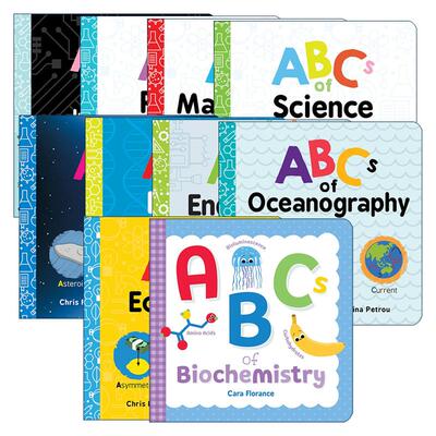 英文原版 Baby University- ABCs of 系列10册套装 宝宝智学园 幼儿工程院 STEM教育 儿童绘本 纸板书 Chris Ferrie 英文版 进口书