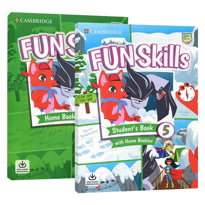 新版剑桥少儿英语YLE考试三级官方备考书 英文原版 Fun Skills Level 5 for A2 Flyers 学生用书+练习册 英文版进口原版书籍