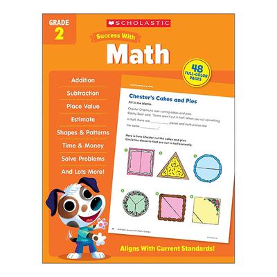 英文原版 Scholastic Success With Math Grade 2学乐美国小学二年级数学 英文版 进口英语原版书籍
