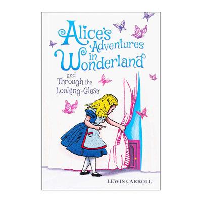 英文原版 Alice's Adventures in Wonderland and Through the Looking-Glass 爱丽斯镜中奇遇记 软精装皮质封面词云经典