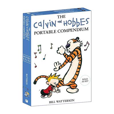 英文原版 The Calvin And Hobbes Portable Compendium Set 6 卡尔文与霍布斯 便携式漫画2册装 英文版 进口英语原版书籍