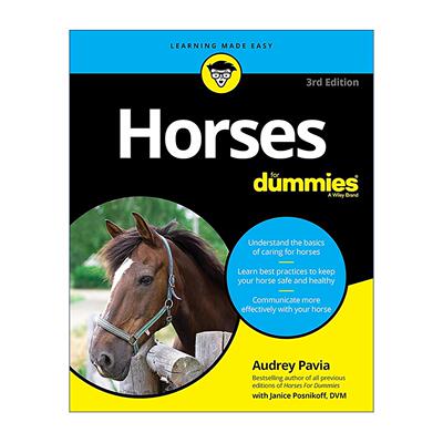 英文原版 Horses for Dummies 马匹达人迷 第3版 入门参考系列 英文版 进口英语原版书籍