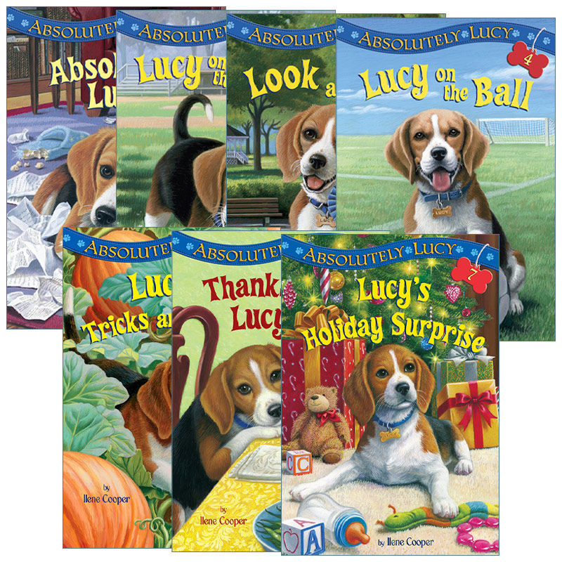 英文原版 Absolutely Lucy绝对的露西系列7册儿童章节桥梁书 Amanda Harvey进口原版书籍_虎窝淘