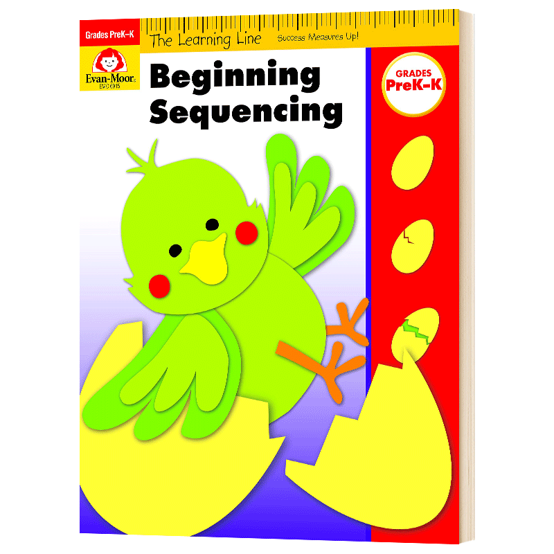 学习起跑线 排序入门 幼儿园小中大班 英文原版 The Learning Line Beginning Sequencing 美国加州教材辅导 英文版进口英语书籍
