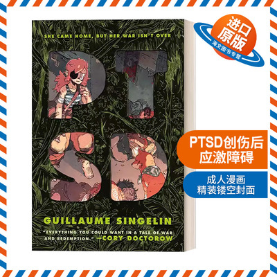 英文原版 PTSD 创伤后应激障碍 成人漫画 精装镂空封面 英文版 进口英语原版书籍