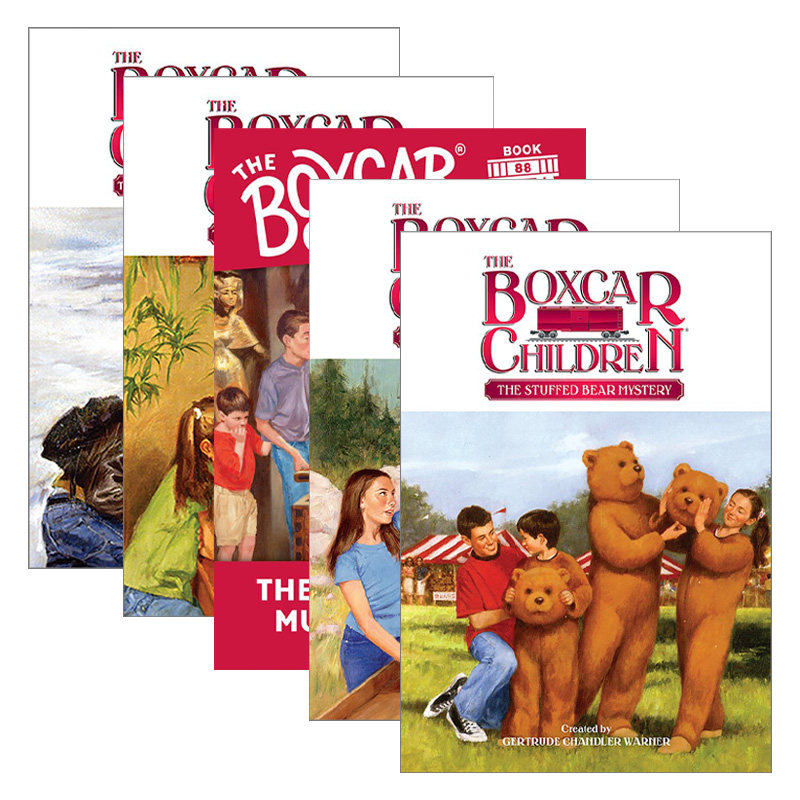 英文原版棚车少年86-90册全套 The Boxcar Children Mysteries Books 86-90进口英语章节桥梁书籍美国 ...