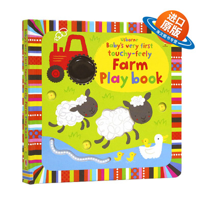 英文原版 Usborne Baby's Very First Touchy-Feely Farm Play Book 宝宝的首本触摸认知游戏书 农场 英文版 进口英语原版书籍
