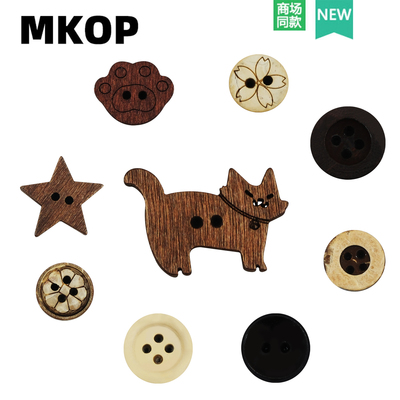 Mkop洞洞鞋配饰高级感鞋扣配件纽扣猫咪复古鞋花适配Crocs/Cross