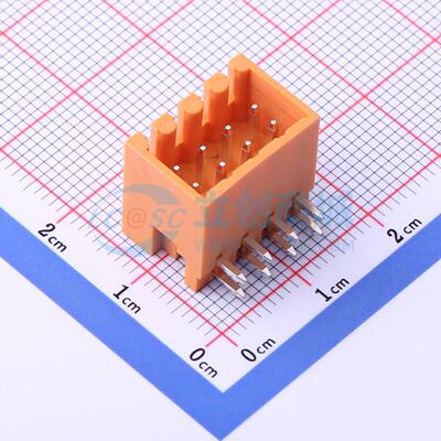 插拔式接线端子 KF2EDGERC-3.5-2*4P 弯插,P=3.5mm 板端/插座-闭