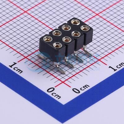 排母 MF254VS-12-08P SMD,P=2.54mm 2x4P 圆孔 电子元器件配单