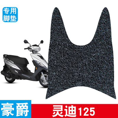 适用于铃木豪爵灵迪脚垫国四摩托车电喷EQR HJ125T-18AHF丝圈脚垫