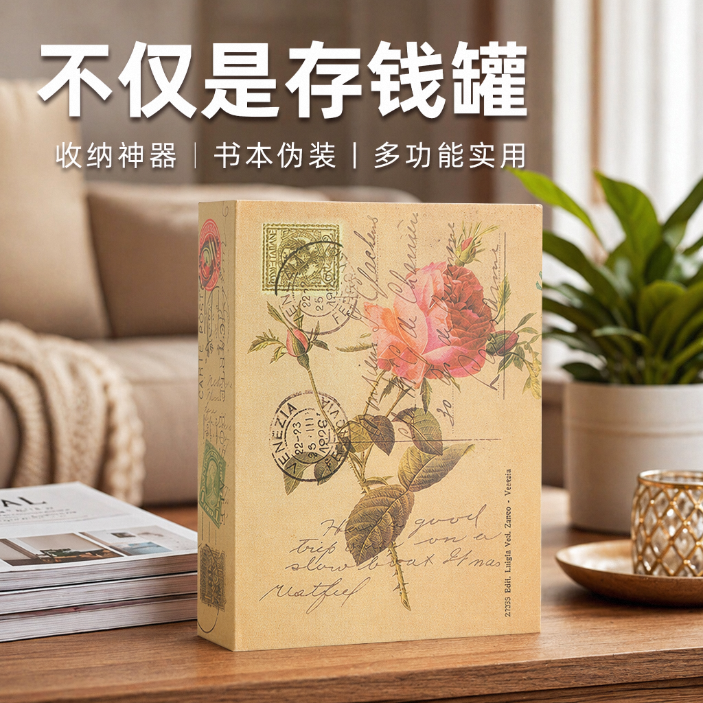书本保险盒存钱罐密码箱大人用家用可存可取大容量储钱罐牛津词典
