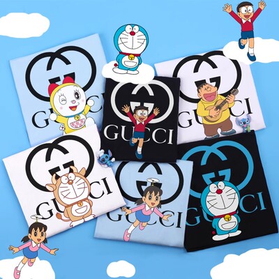 哆啦a梦联名潮牌t恤纯棉短袖
