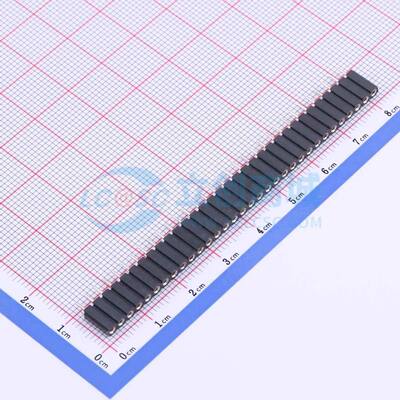 排母 X5511FV-32-C70D30-1000 插件,P=2.54mm 1x32P 圆孔 电子元