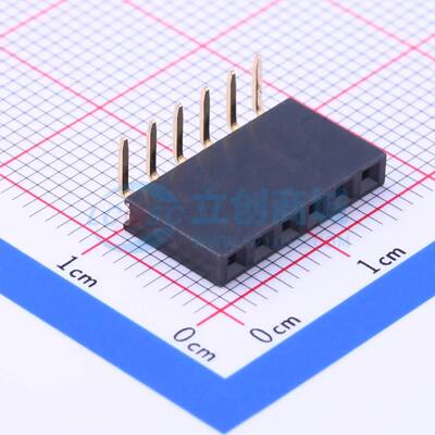 排母 A2541HWR-6P 弯插,P=2.54mm 1x6P 方孔 电子元器件配单