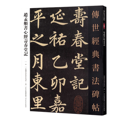 传世经典书法碑帖52赵孟頫书寿春堂记 赵体行楷般若多罗密多原色原大繁体旁注附技法解析毛笔软笔经典碑帖书法练字帖